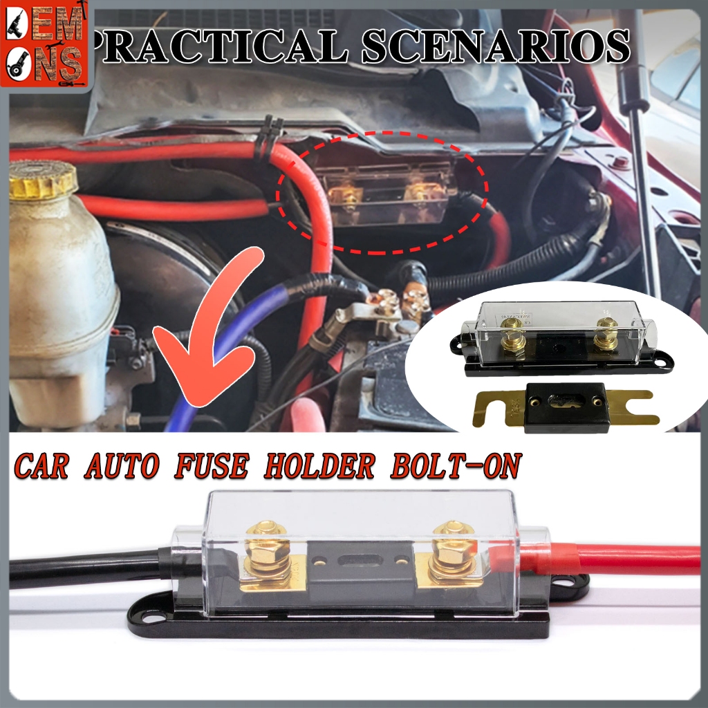 ANL Car Auto Fuse Holder Bolt-on Fuse Automotive 100/150/200/250A Amp ...