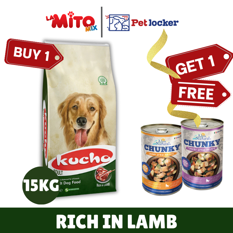Kucho Premium Dog Food 15KG Buy 1 Get 1 FREE Alps Chunky | Shopee ...