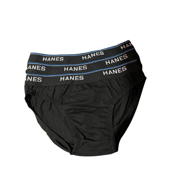 Hanes All Black Cotton Men's Brief 3 in 1 pack | Shopee Philippines