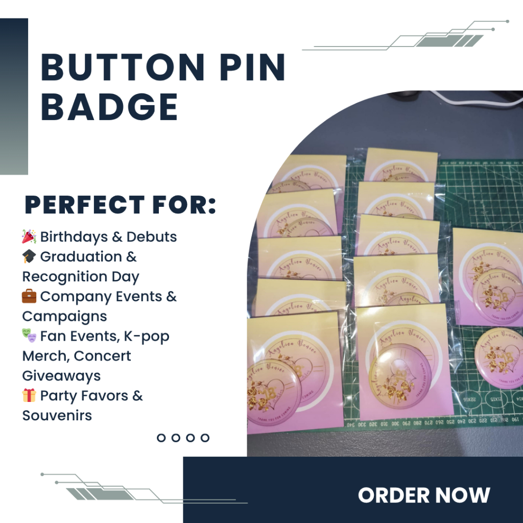 Custom Button Pin Badges | Personalized Souvenir & Giveaway Pins ...