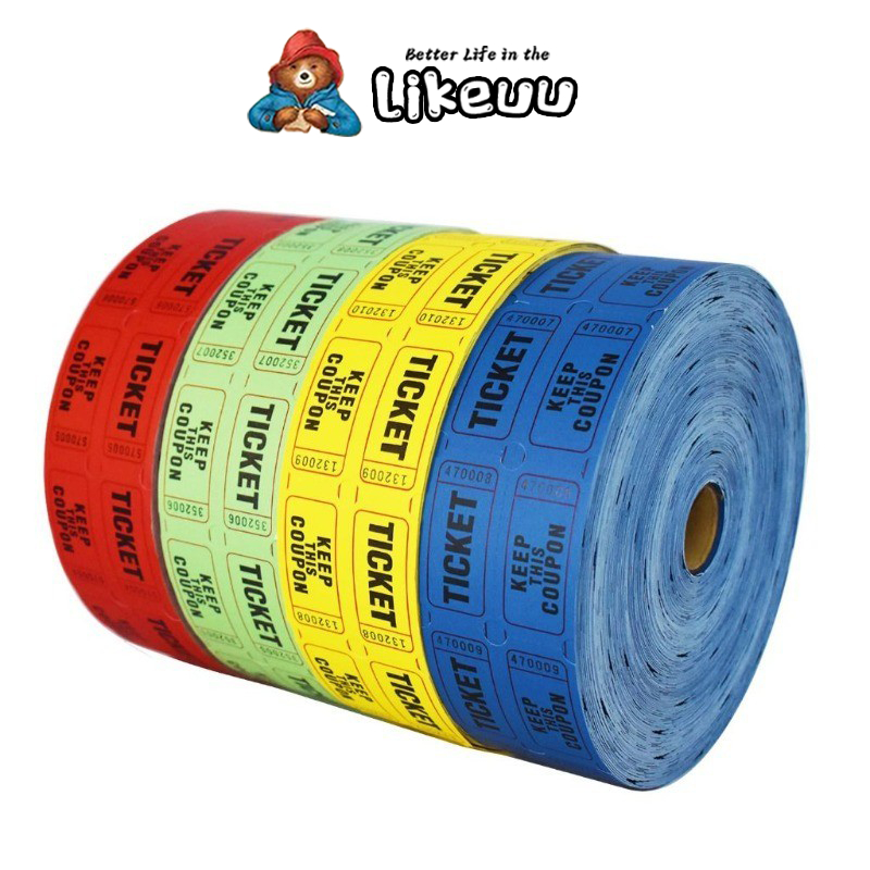 1000/roll raffle tickets auction lottery ticket election ticket single entry ticket roll queue ...