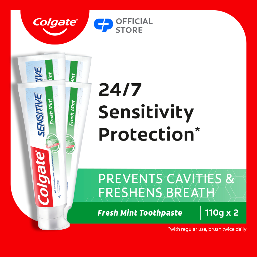 Colgate Sensitive Fresh Mint Toothpaste for Sensitivity Relief 110g ...
