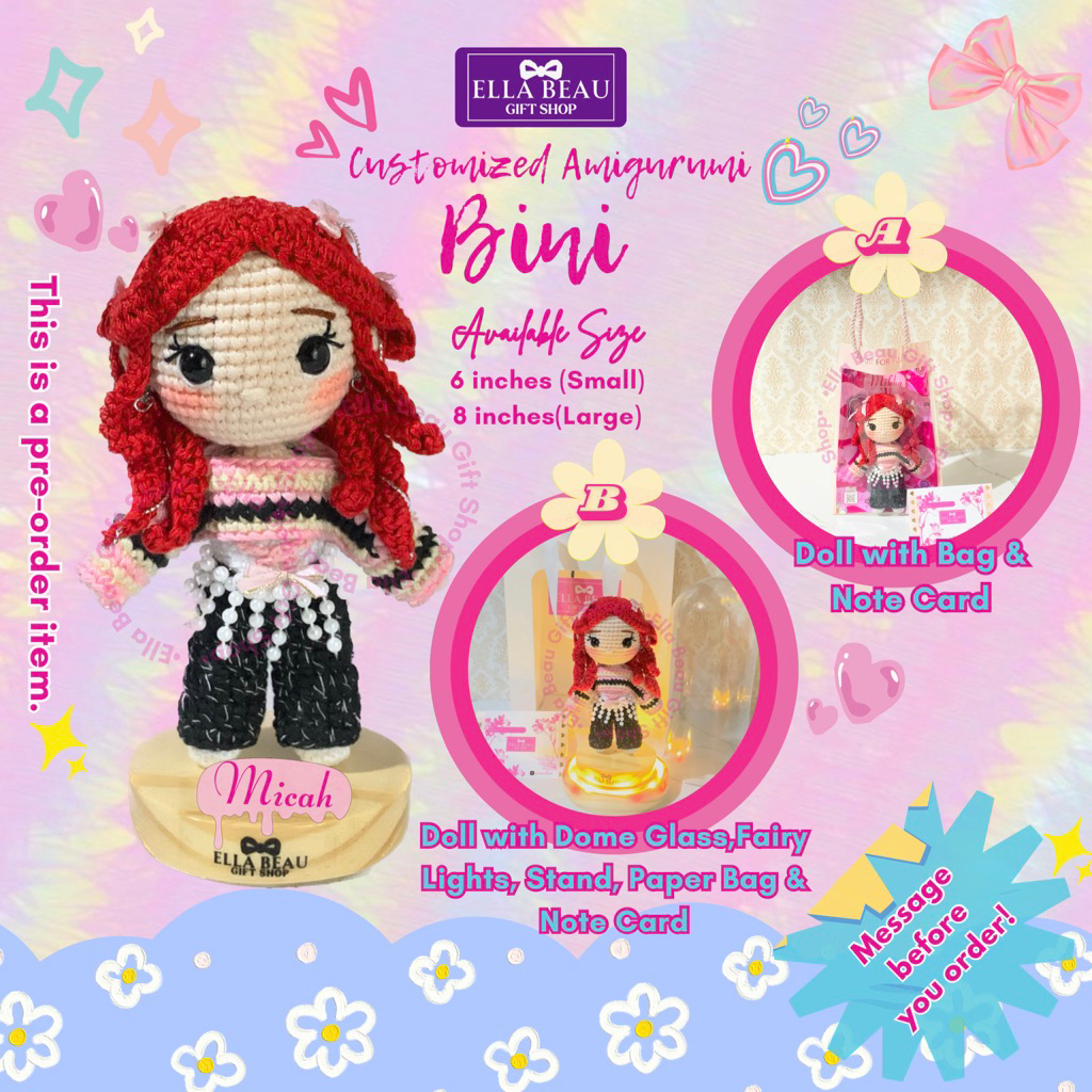 BINI Crochet Doll Amigurumi by Ella Beau | Shopee Philippines