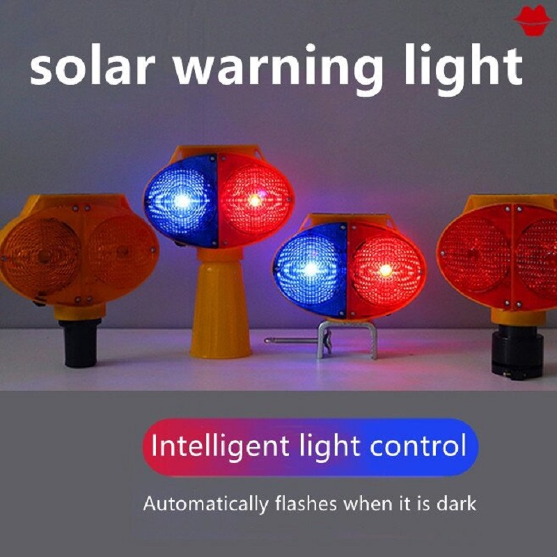 Solar LED Emergency Warning Light Alarm Lamp Traffic Lamp Safety Beacon ...