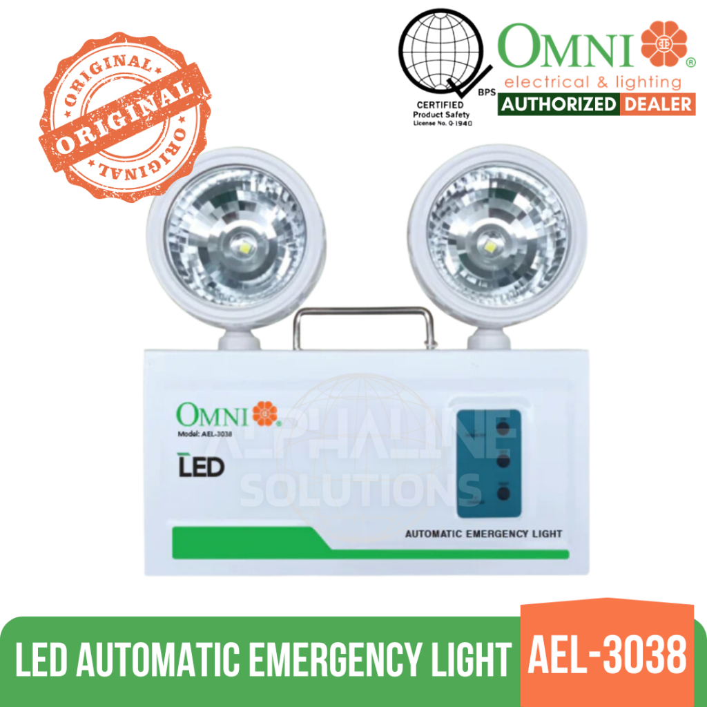 Omni AEL-3038 AEL-9032L LED Automatic Emergency Light | Shopee Philippines