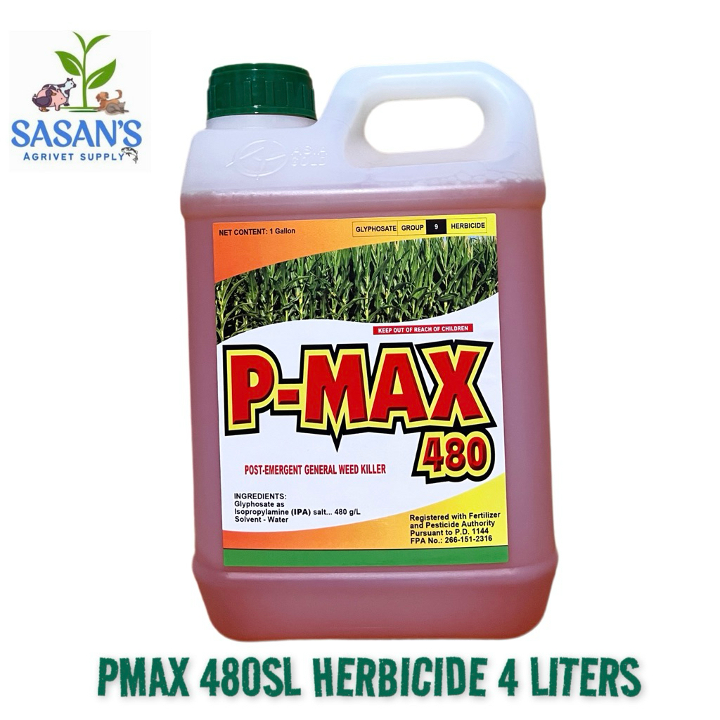 PMAX 480 SL HERBICIDE 1 GALLON (glyphosate) general weed killer ...
