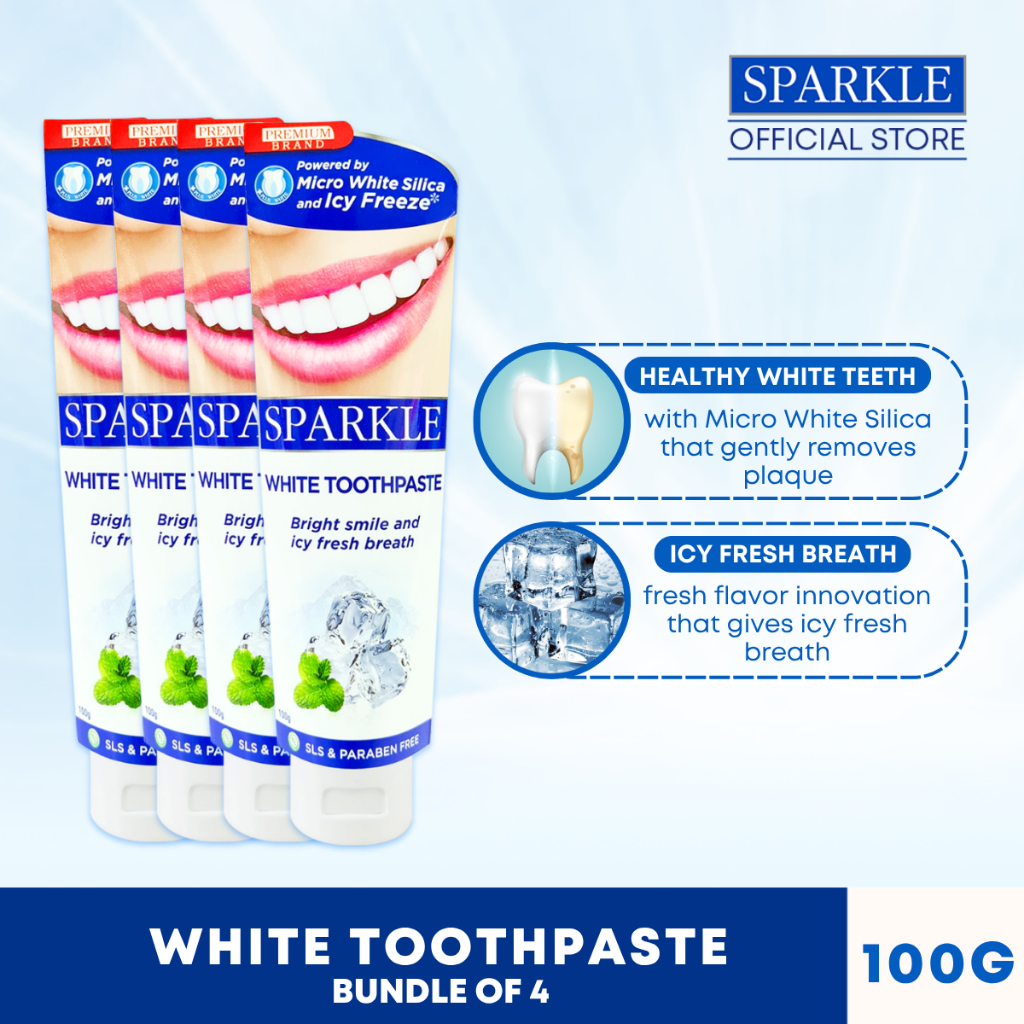 SPARKLE Healthy Whitening Toothpaste Icy Freeze Flavor 100g (Bundle of ...