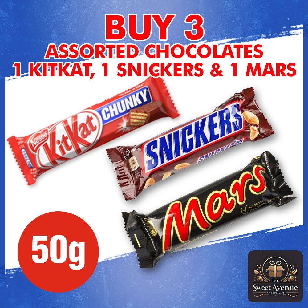 [HEALTHY OPTIONS] BUY 3 Assorted Chocolates: KitKat, Snickers & Mars ...