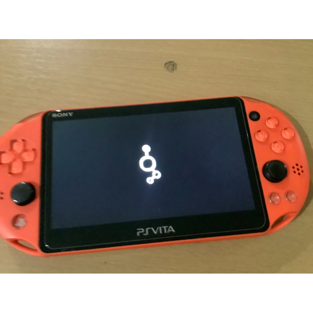 used sony playstation vita psvita slim orange hacked with 64gb sd card ...