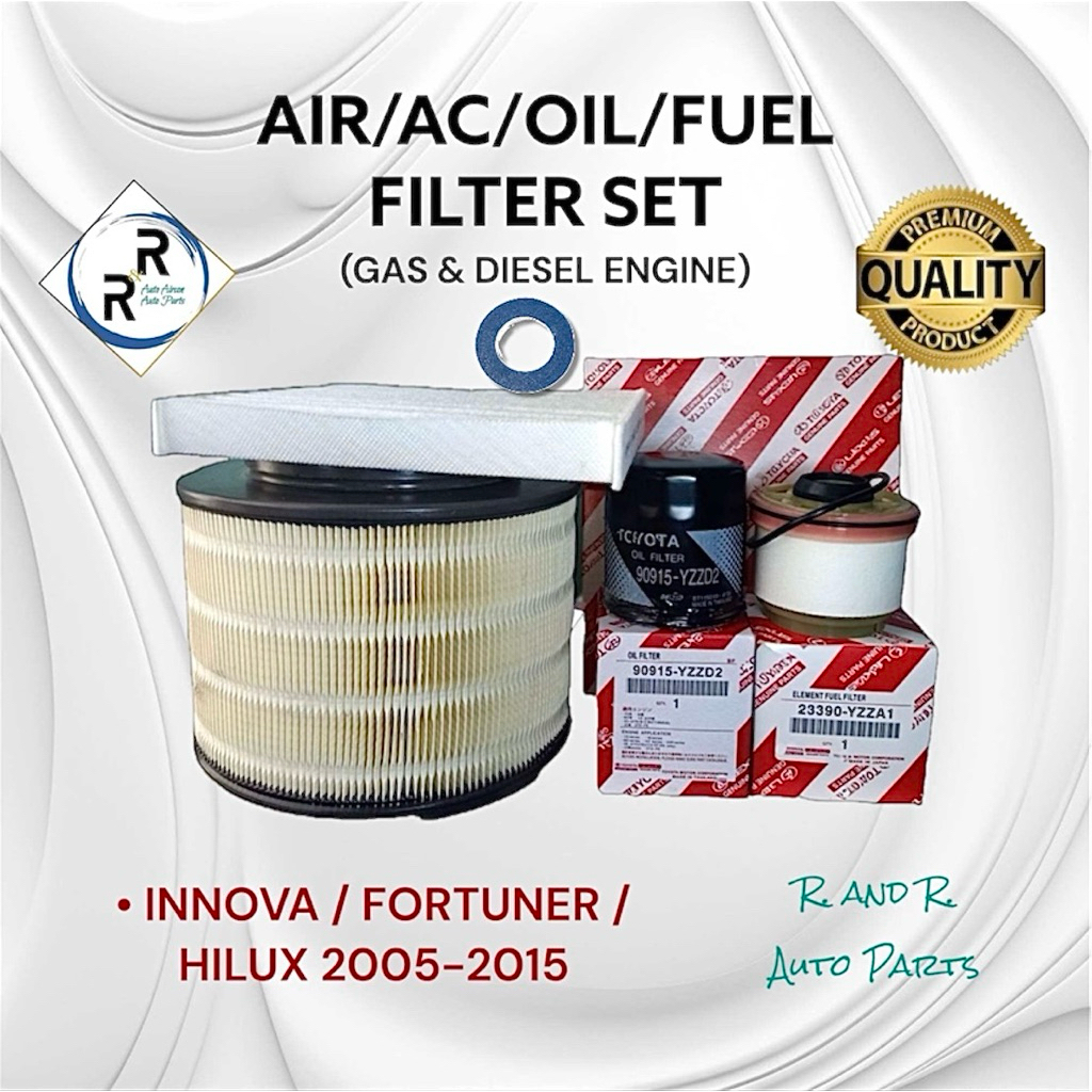 INNOVA HILUX FORTUNER 2005-2015 FILTERS COMBO FILTER INNOVA FILTER ...