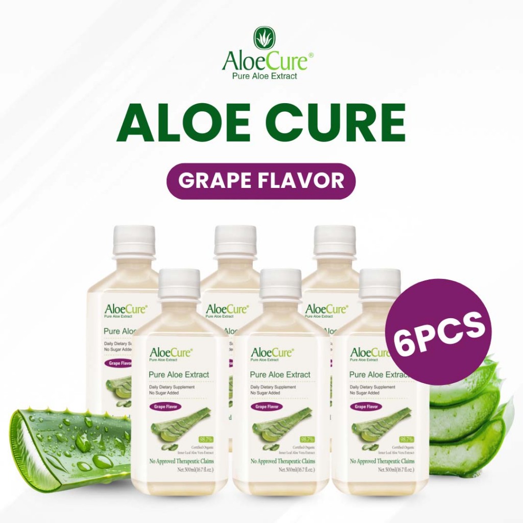 AloeCure Pure Aloe Extract–500ml |6pcs GRAPE (July 16, 2027 Expiry ...