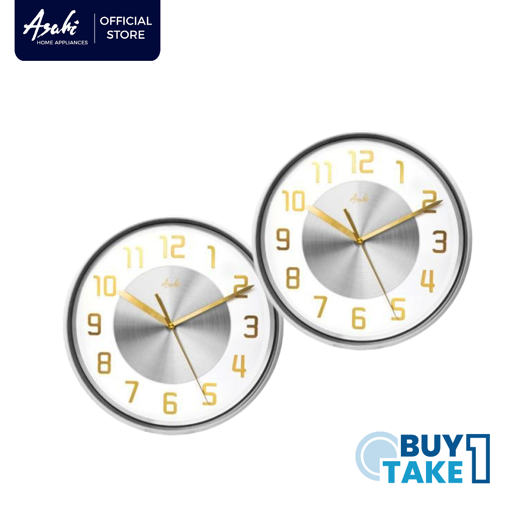 Asahi HC 5018 Buy One Take One Wall Clock | Shopee Philippines