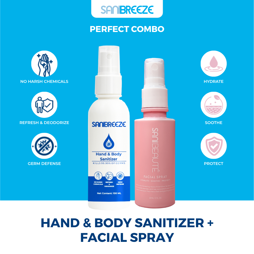 PERFECT COMBO 60ML HYPOCHLOROUS ACID FACIAL SPRAY + 100ML HAND & BODY ...