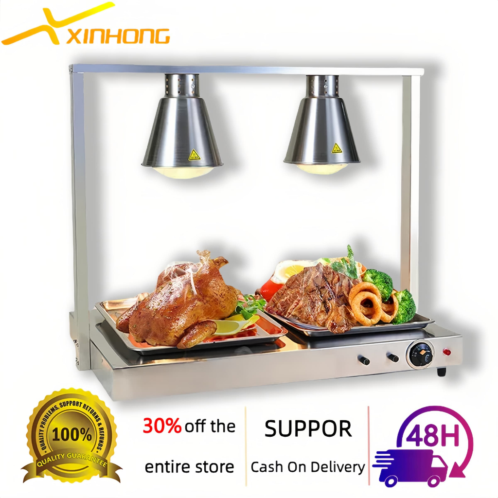 Electric stainless steel food heater buffet heating lamp suitable for ...