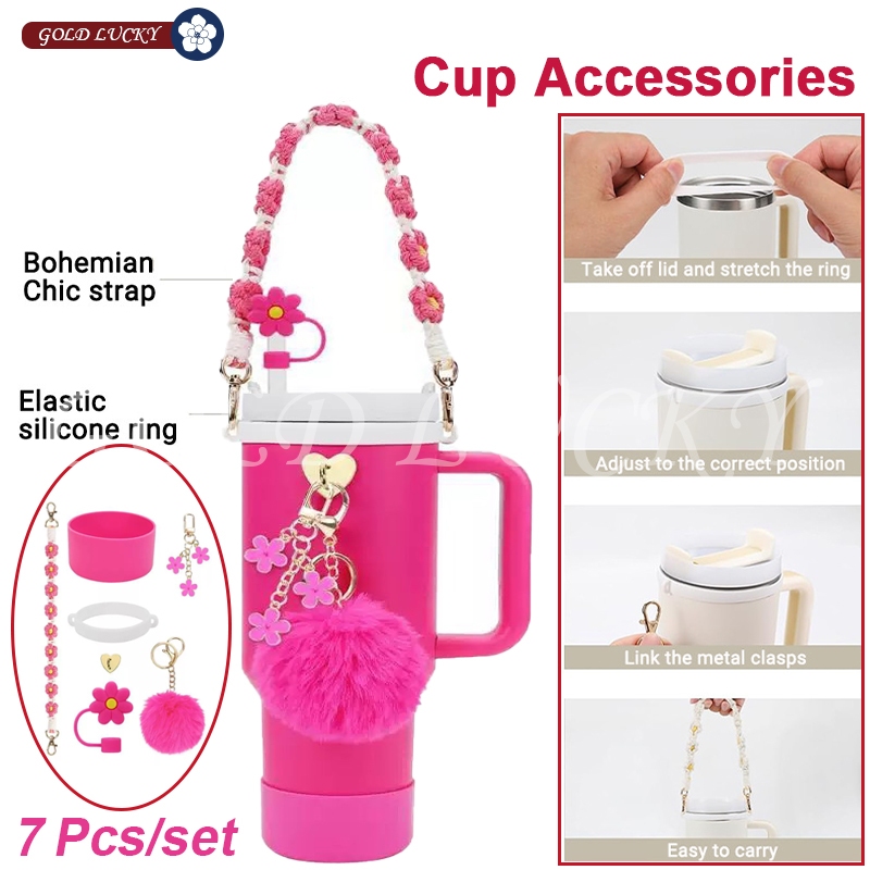 7Pcs Quencher Tumbler Cup Accessories Set for 30oz/40oz Stanley Tumbler ...