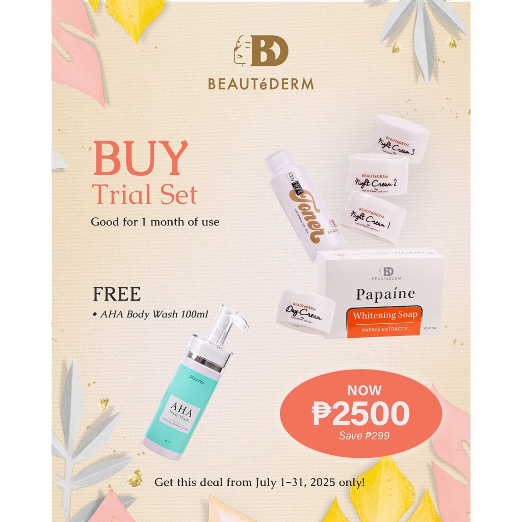 Beautederm Trial set w/ FREEBIES(Good for 1month) | Shopee Philippines