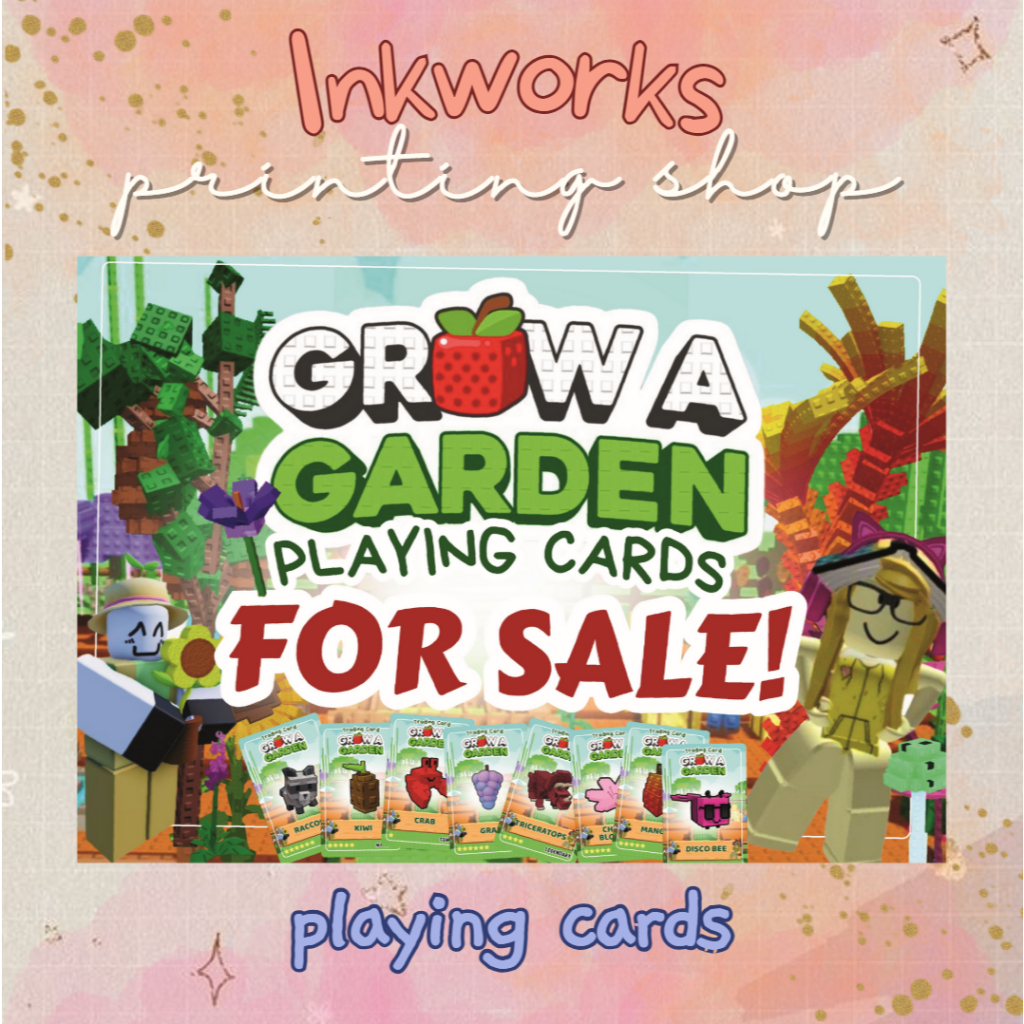 GROW A GARDEN PLAYING CARDS (INKWORKSPS) | Shopee Philippines