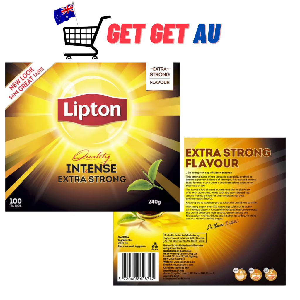 Lipton Intense Extra Strong Black Tea Bags (100 Tea Bags) | Shopee ...