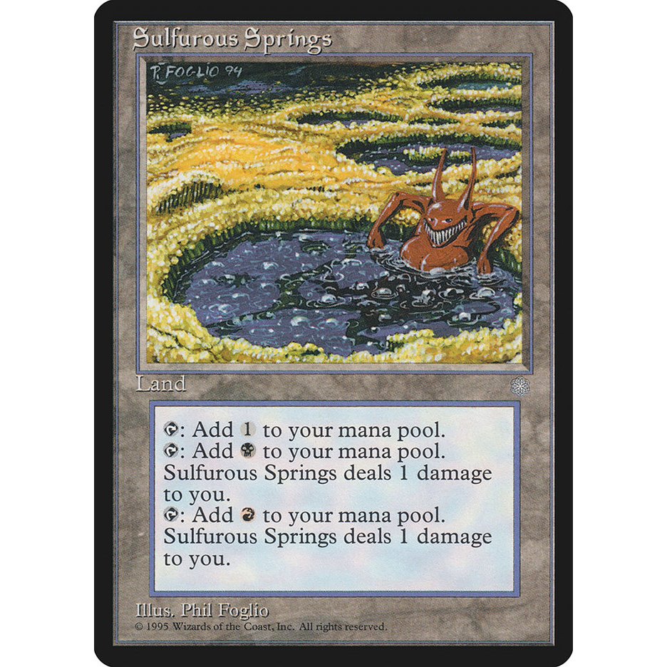 Magic the Gathering - Sulfurous Springs - MTG Land - Ice Age - Played ...