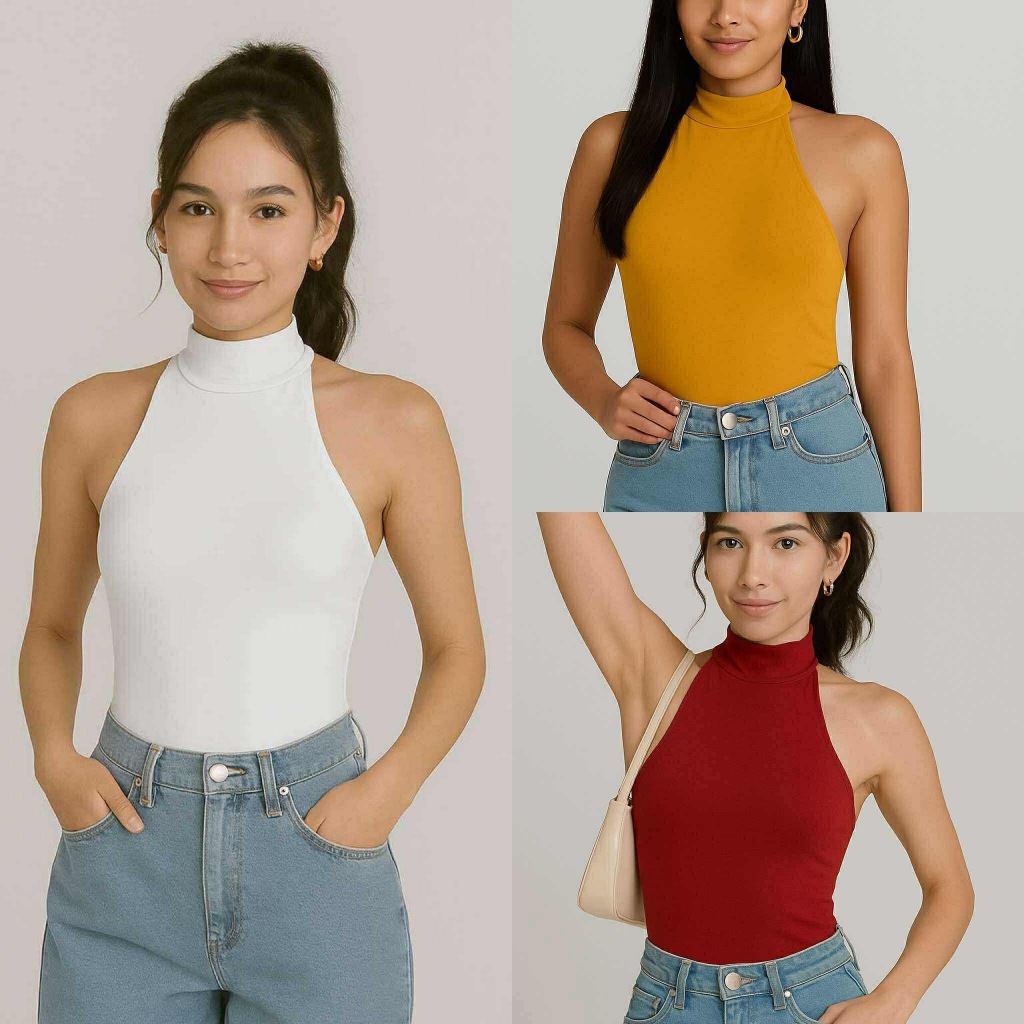 Viena Halter Hug Top Stretchy double lining New Trend Fit with sizes XS ...
