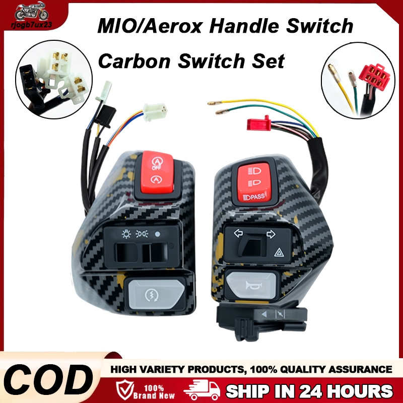 Original 1Pair Handle Switch With Hazard Light Switch For AEROX 155 V1 ...