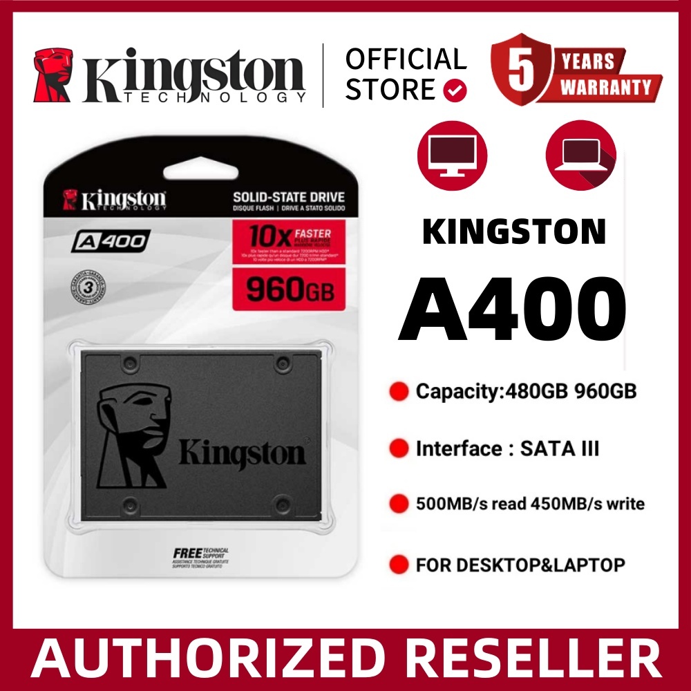 Kingston A400 960GB/480GB 2.5" SATA 3 SSD Solid State Drive (SA400S37/480G/960GB) 5 Years ...