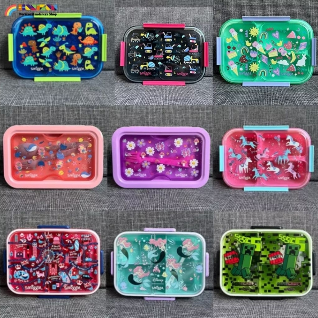 Smiggle Bento Box lunchbox Printed design | Shopee Philippines