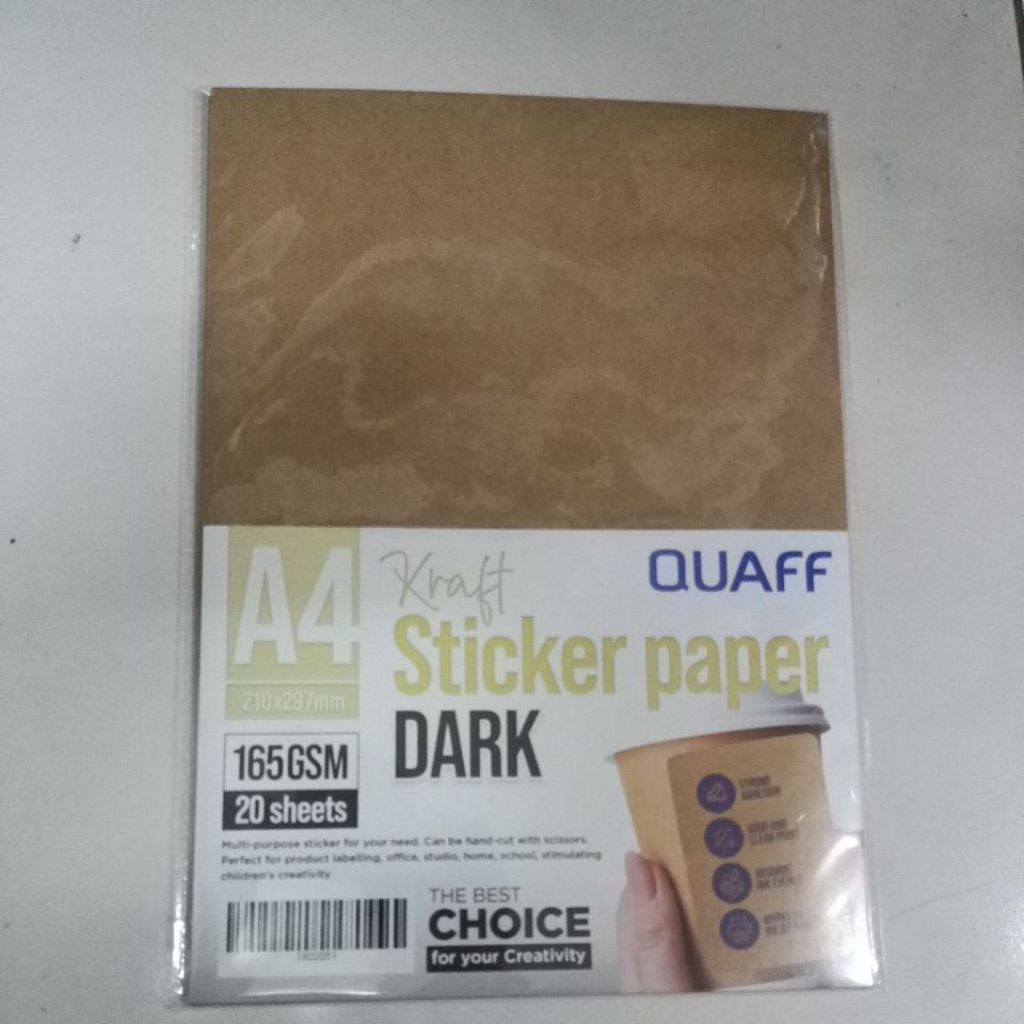 QUAFF KRAFT AND MATTE STICKER PAPER 165GSM | Shopee Philippines