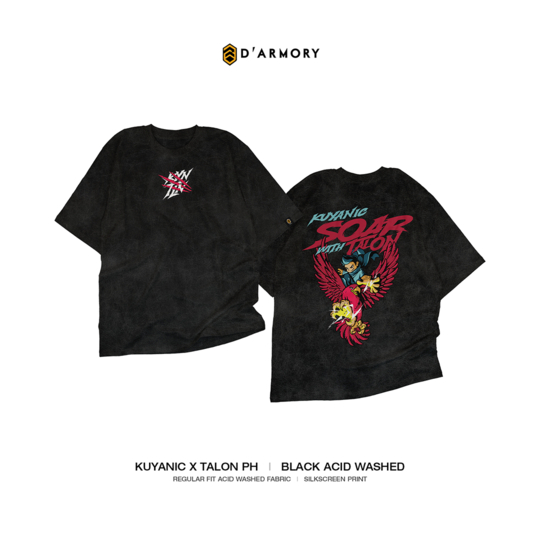 D'Armory KuyaNic Soar With Talon T-shirt Acid Washed | Shopee Philippines