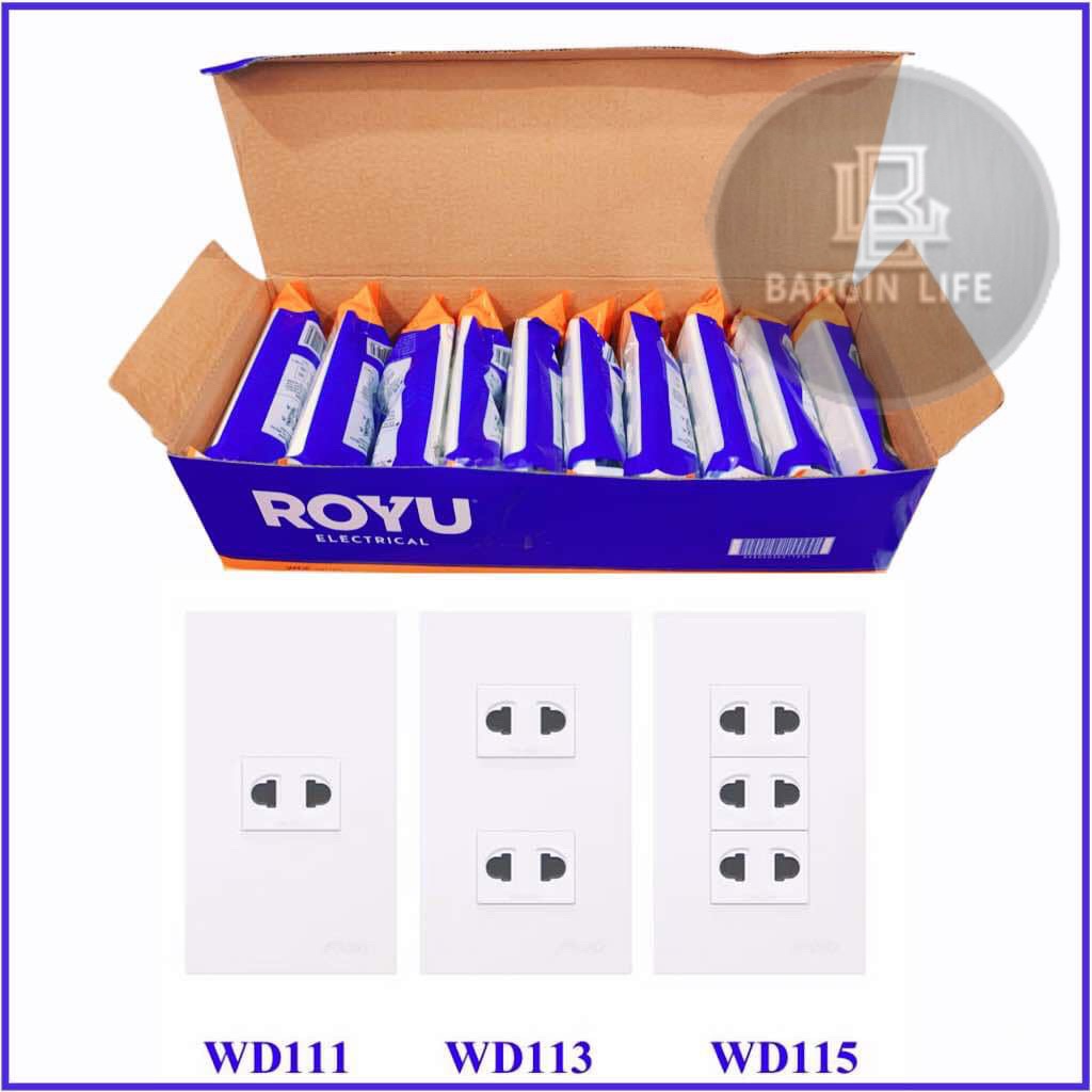 10Pcs PER BOX ROYU SUPER Wide Series 1, 2, 3 Gang Outlet+ | Shopee ...