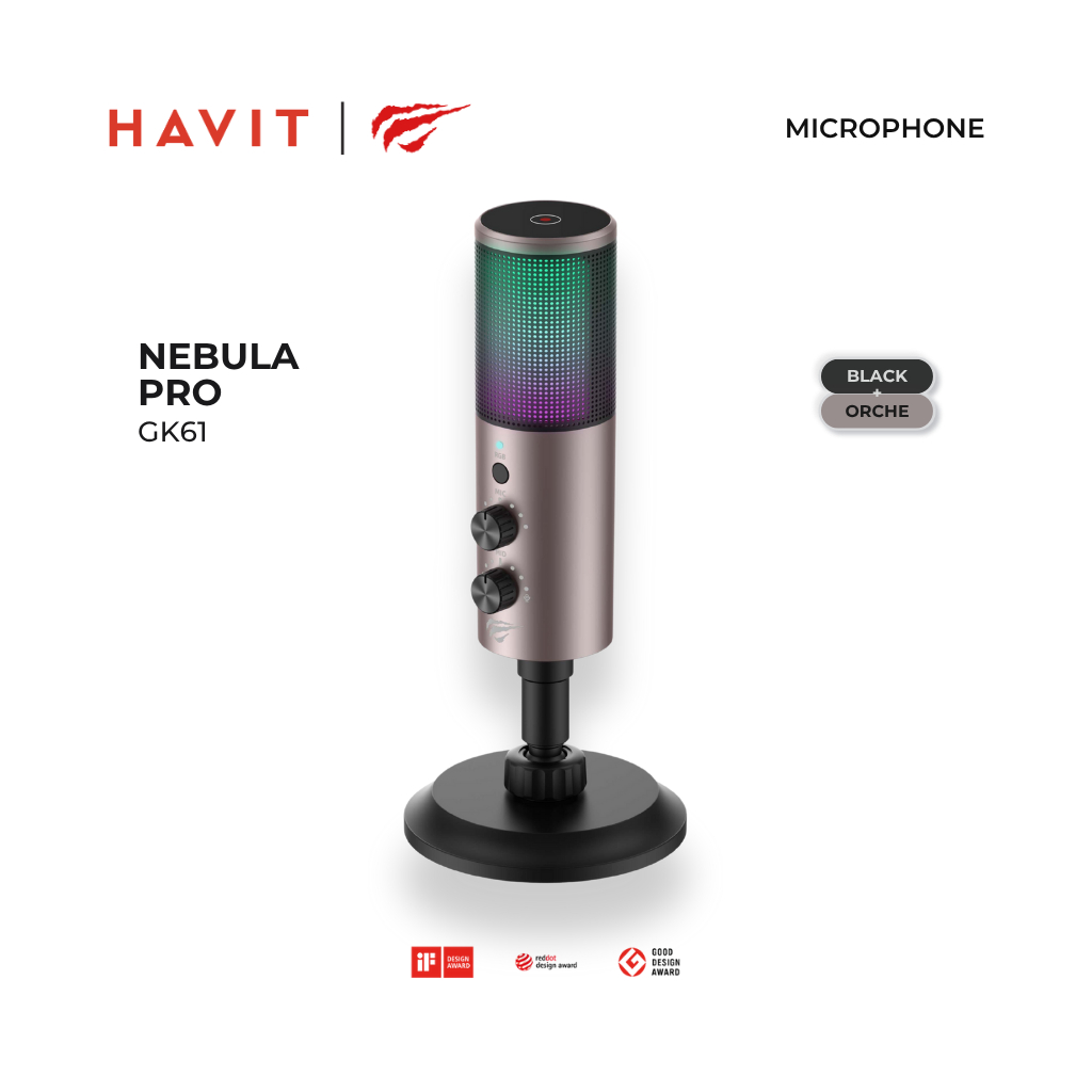 Havit Nebula Pro GK61 || Recording Live MIC || Black+Ochre | Shopee Philippines