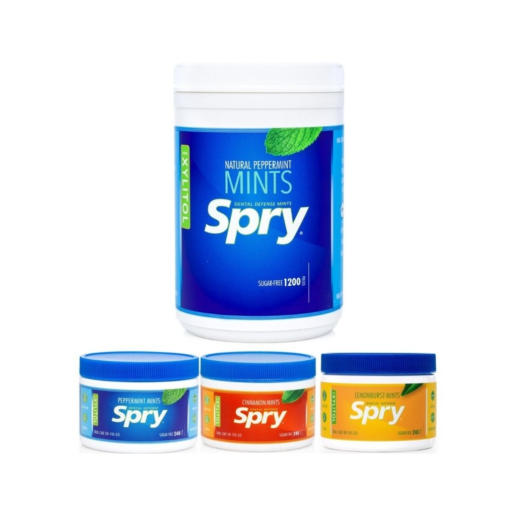 Spry Xylitol Mints (Peppermint / Cinnamon / Lemon Burst) | Shopee ...