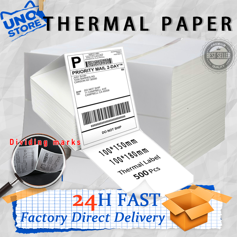 A6 Thermal Label Waybill Sticker Thermal Sticker FOLD TRIPLE PROOF ...