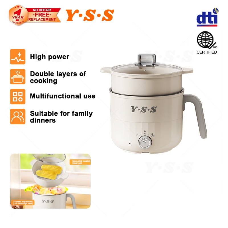 [Buy 1 Get 2] Y·S·S Mini Rice Cooker Multi Cooker 1.8L + 1-Tier Egg ...