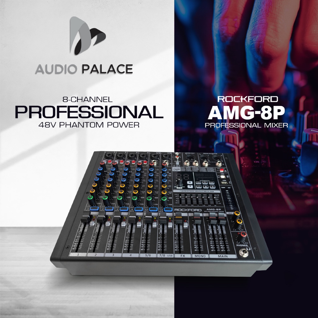 ROCKFORD MX AMG-8P Powered Mixer 2x750W | Shopee Philippines