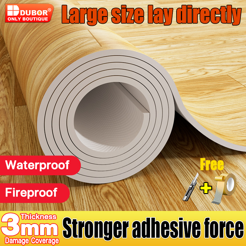 NEW Hot linoleum floor mat pvc vinyl tile floor adhesive home decor ...