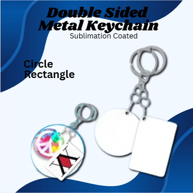 5pcs Double-Sided Sublimation Metal Keychain | Printable Custom Key ...