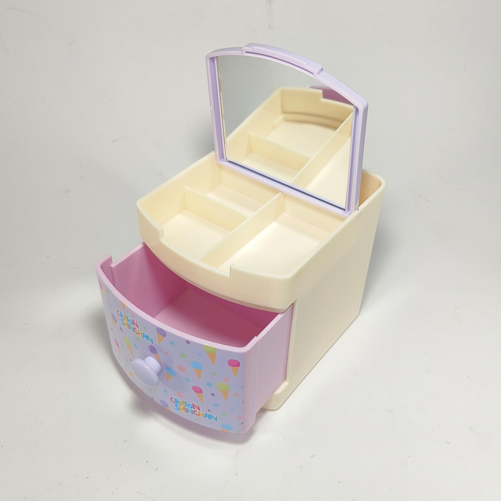 Crayon Shinchan Table Organizer Small Drawer with Mirror | Shopee ...