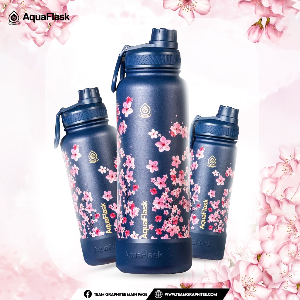 [FLASH SALE] Aqua Flask Sakura Blue Limited Edition | Shopee Philippines