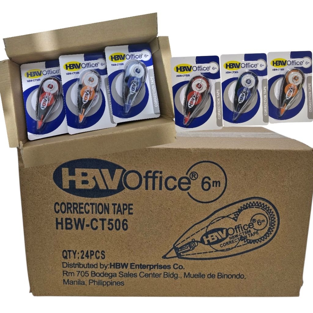 HBWOffice Correction Tape 6m -24 Pieces ( Wholesale) | Shopee Philippines