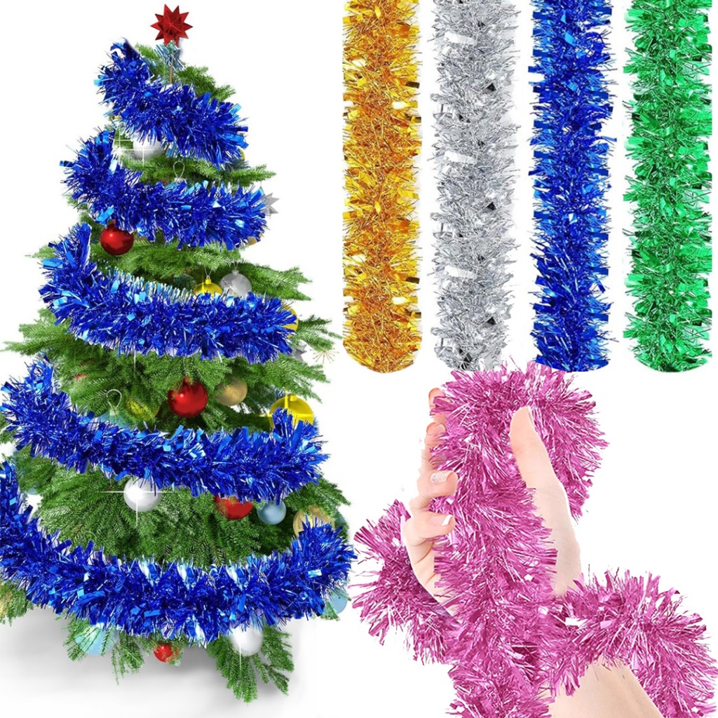 1.6M Christmas garland/Tinsel Garlands/decor/ribbon/prop,christmas tree ...