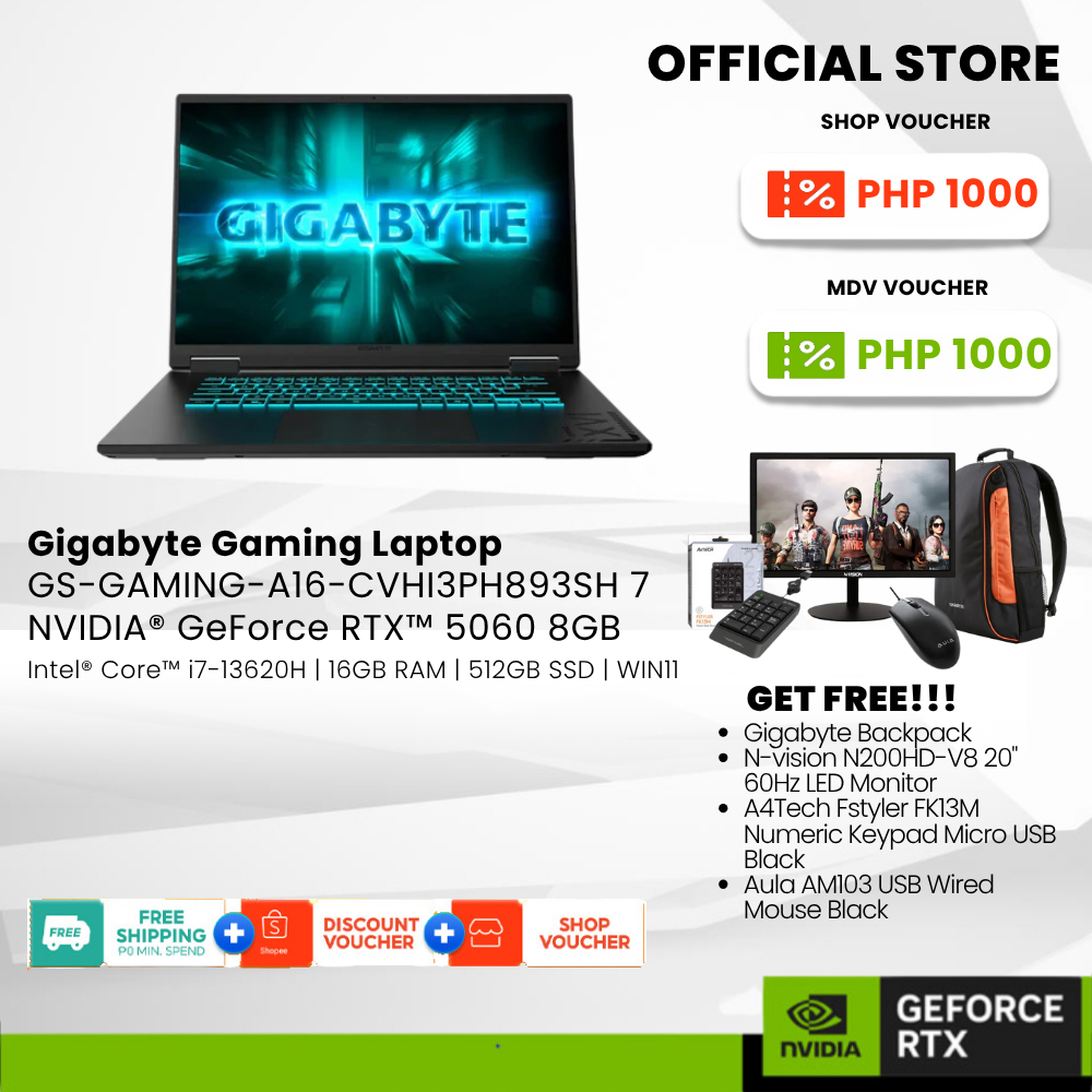 Gigabyte Gaming Laptop GS-GAMING-A16-CVHI3PH893SH 7-13620H 16GB 512GB ...