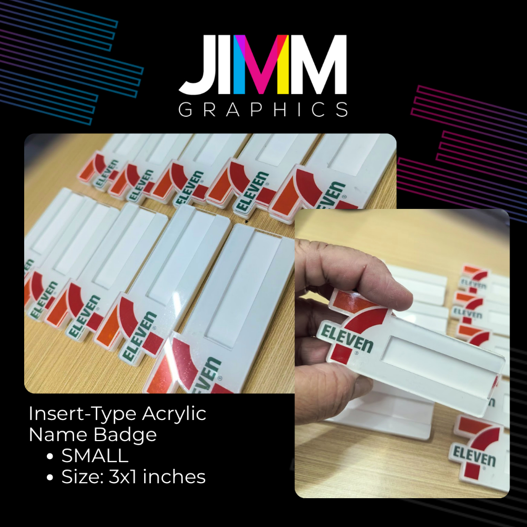 Insert-Type Acrylic Name Badge/ Reusable Name Tag / Slide-In Nameplate ...