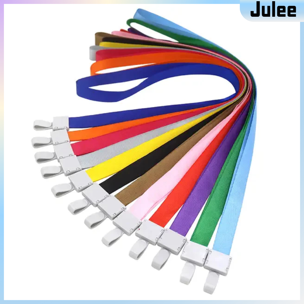 100pcs ID Lace Lanyards with Plastic Hook 1.5cm Colorful Square Work ...