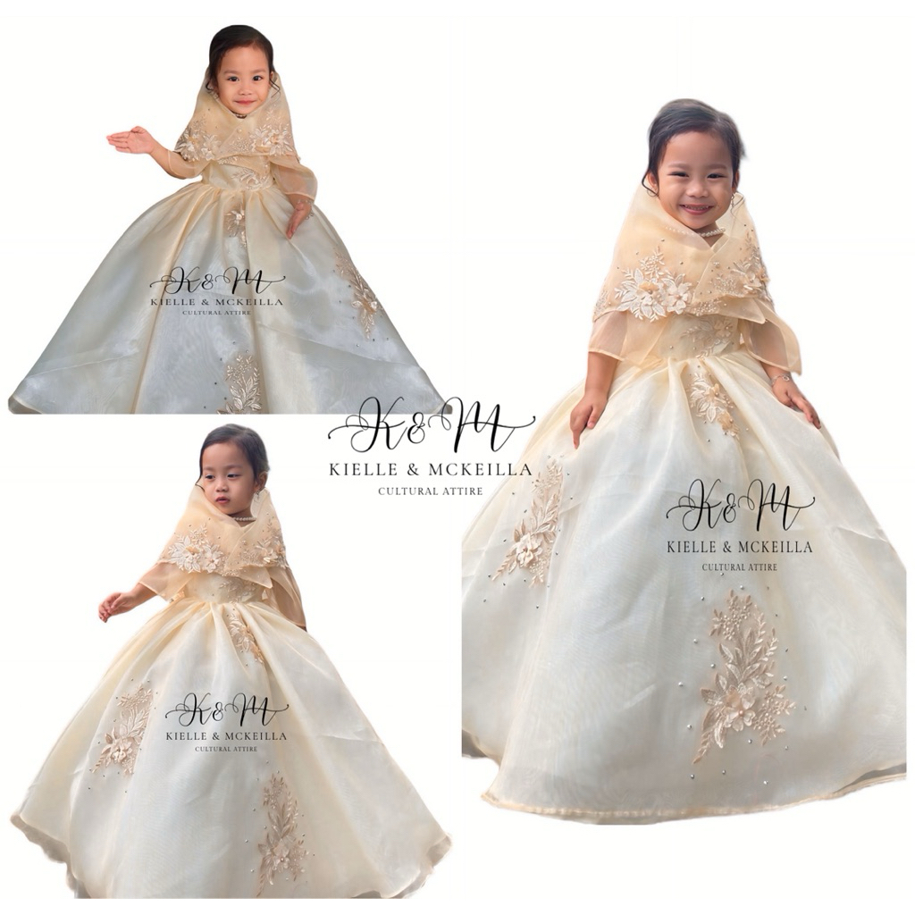 MODERN Filipiniana kids |Maria clara | Philippine flag | Lace dress ...