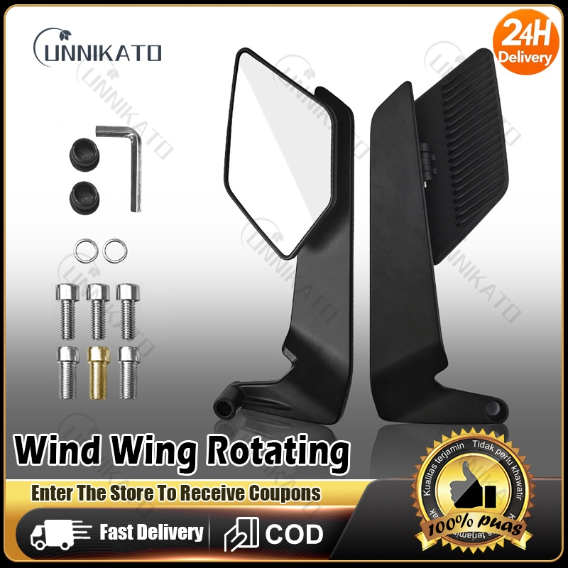 Wind Wing Rotating Side Mirror for Motorcycle Universal Motorcycle Side ...