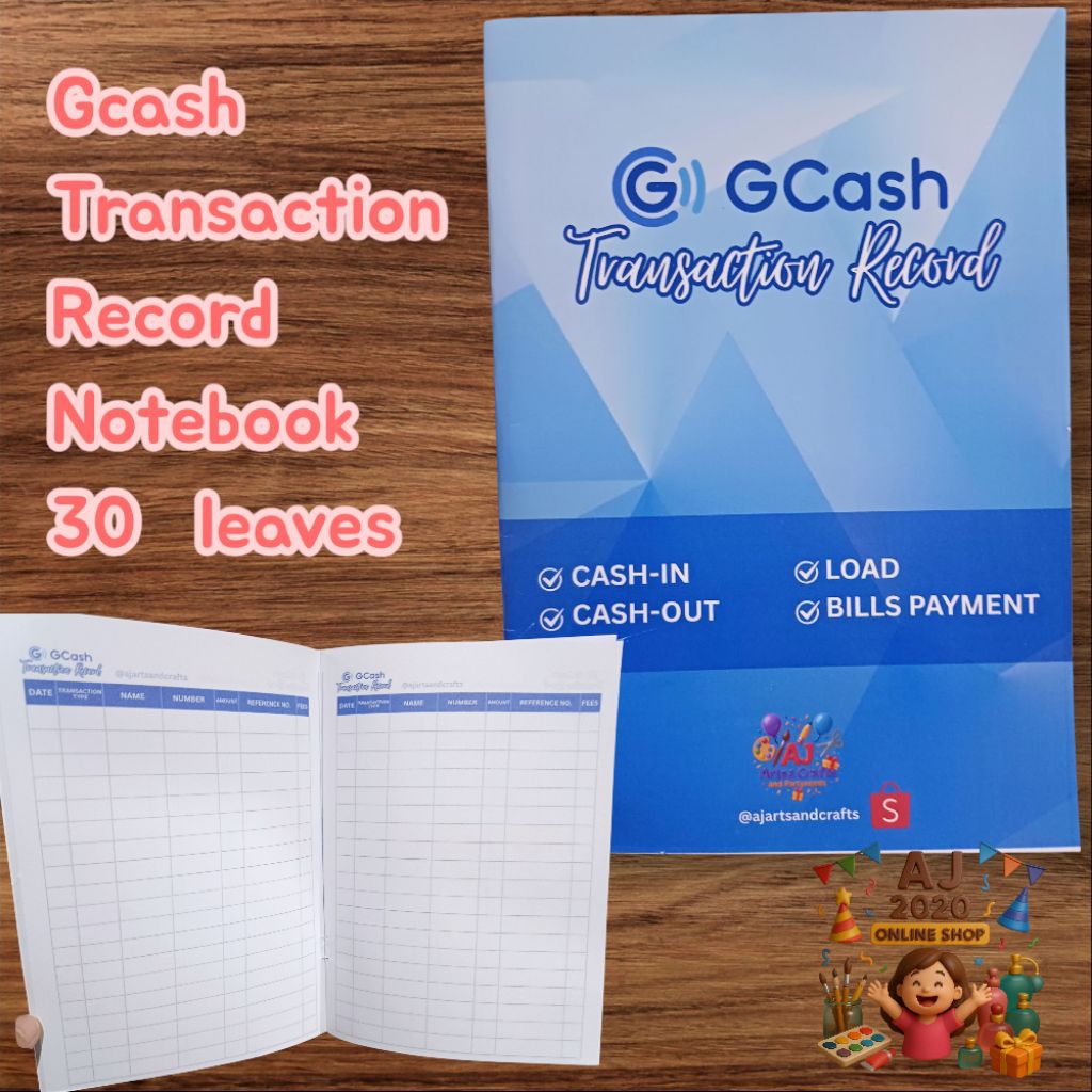 Gcash Transaction Record Notebook 30 leaves | Shopee Philippines