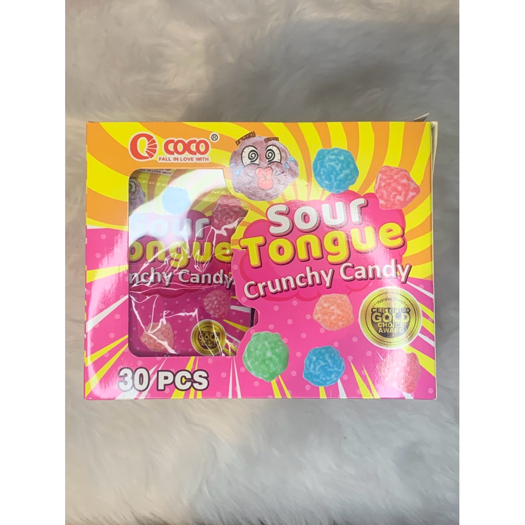 COCO SOUR TONGUE CRUNCHY CANDY 30pcs | Shopee Philippines