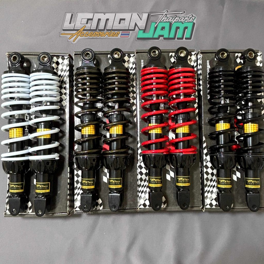 PZTECH P2 REAR SHOCK ( BLACK / WHITE / RED / TITANIUM ) NMAX & AEROX V1 ...