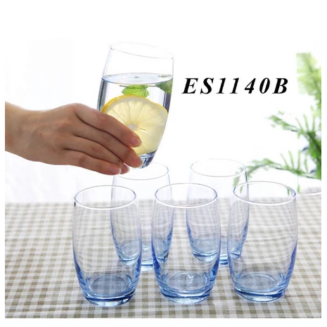 390ML, DELI blue glass drinking water glass juice cup glass teacup ...